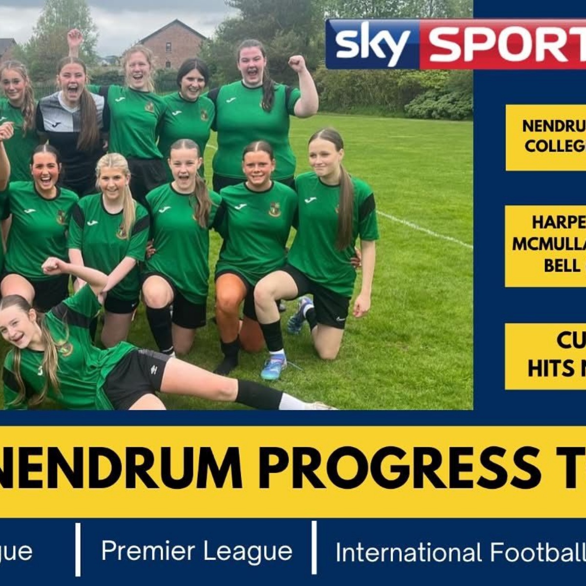 Nendrum College - U16 girls football team progress to final